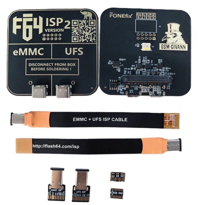 FLASH, FLASH64, F64, F 64, FLASH FLEX CABLE, Flash 64 UFS & EMMC ISP V2 Adapter with Flex Cable ...