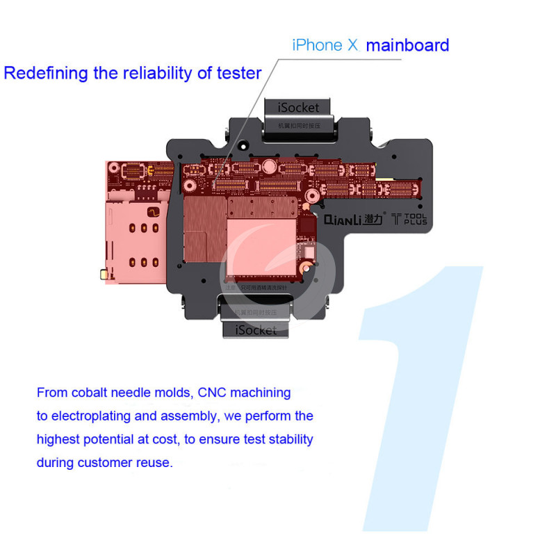 Qianli iSocket Mainboard Tester Holder for iPhone X Mainboard Testing New