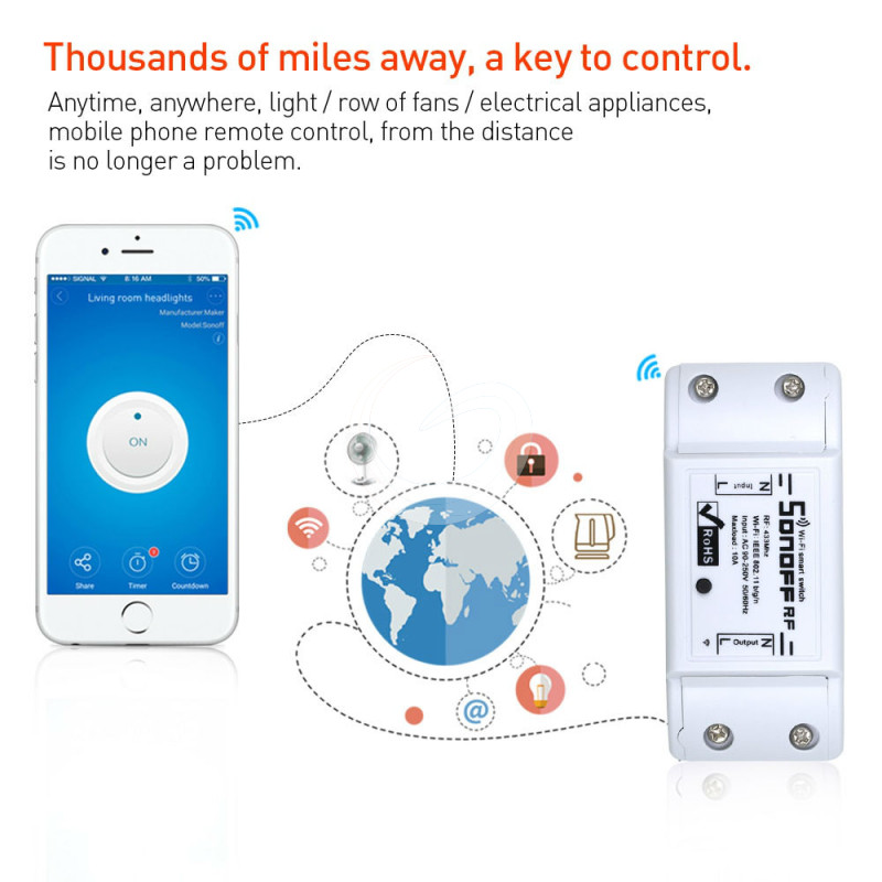 SONOFF RF Wireless Wifi Switch Universal For Smart Home Automation ... SONOFF RF Wireless Wifi Switch Universal For Smart Home Automation ...