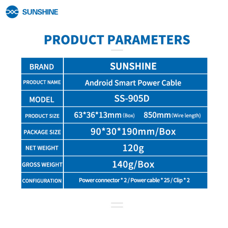 Sunshine SS 905D Android Smart Power Cable With 21 Type Base Click To ...