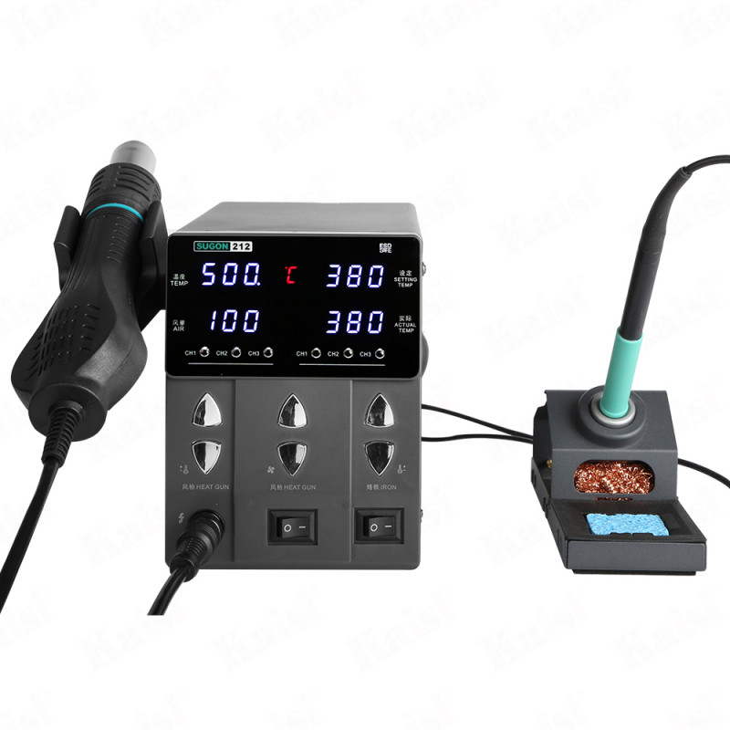 Sugon 212 760W 2-in-1 Soldering Iron Hot Air Gun Intelligent Digital ...