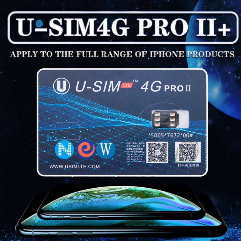 U-SIM 4G PRO Unlock SIM Card For iPhone Xs X 8 7 6s 6 plus 5s iOS 12.2 13New